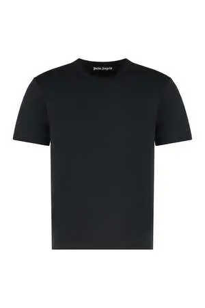 Palm Angels Round-neck Short-sleeve T-shirt - Black