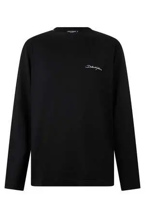 Dolce & Gabbana Long Sleeve Cotton Shirt Fw25 Collection - Black