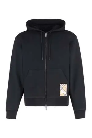 Burberry Cotton Full Zip Hoodie - Black