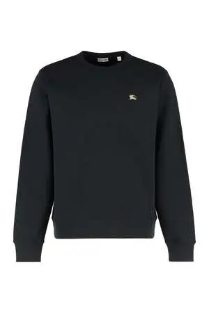 Burberry Cotton Sweatshirt With Equestrian Knight Design - Black