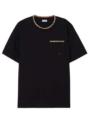 Burberry Relaxed Fit Dew-neck T-shirt Size - Nero
