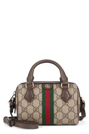 Gucci Mini Handbag In Monogram Canvas - Beige