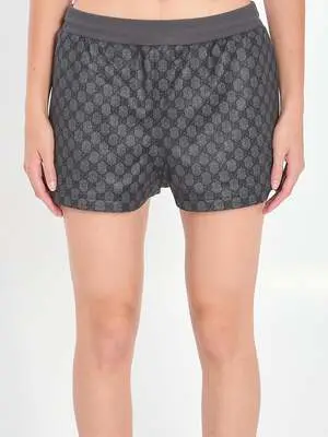 Gucci All Over Gg Print Elastic-waist Shorts - Black