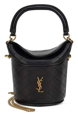 Saint Laurent Gaby Mini Bucket In Lambskin