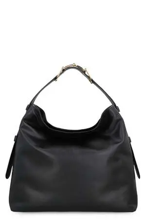 Gucci Beatrix Large Leather Shoulder Bag - Black