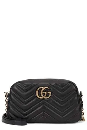 Gucci Iridescent Nappa Chevron Matelasse Mini Gg Marmont Shoulder Bag