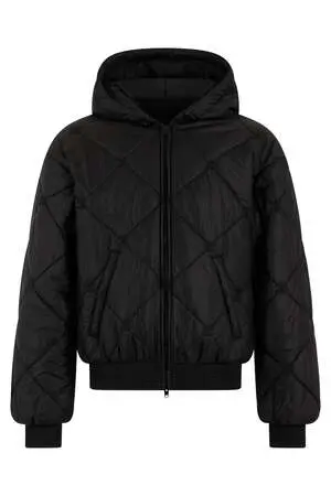 Celine Quilted Hooded Zip-up Jacket