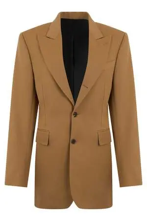 Celine Double-breasted Shawl Collar Jacket - Camel