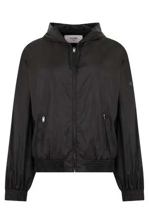 Celine Modern Windbreaker In Technical Fabric - Black