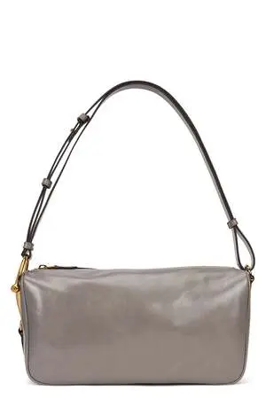 Gucci Shoulder Bag In Smooth Leather - Grey