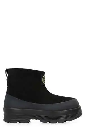 Stone Island Suede Ankle Boots With 5 Cm Platform