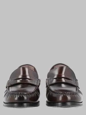 ALOHAS Leather Penny Loafers - Brown