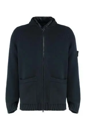 Stone Island Textured-weave Zip-up Cardigan