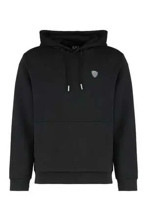 EA7 Technical Fabric Hoodie - Black