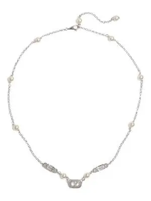 Valentino Garavani Adjustable Ovalette Necklace With Swarovski Crystals - Argento