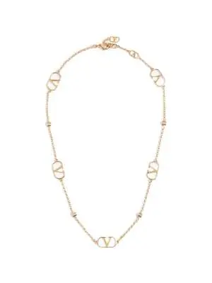 Valentino Garavani VALENTINO GARAVANI VLogo Signature Metal Necklace Oro