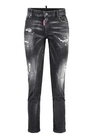 Dsquared2 Distressed Cropped Jeans - Grey