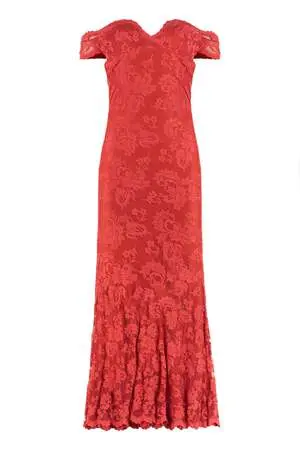 BALENSI BALENCIAGA Sweetheart Neckline Long Sleeve Maxi Dress