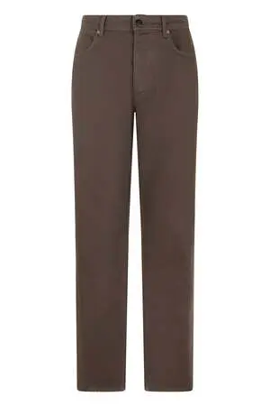 Stone Island Straight Leg Cotton Twill Trousers For Ss26 - Brown
