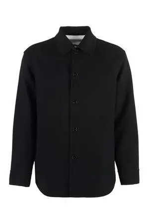 JIL SANDER Cashmere Overshirt With Rounded Hem And Pockets