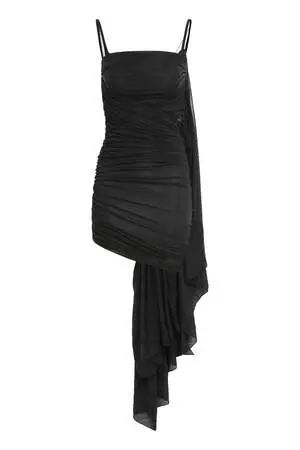 MUGLER Draped Cutout Minidress