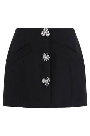 Blumarine Elegant Mini Skirt With Decorative Buttons