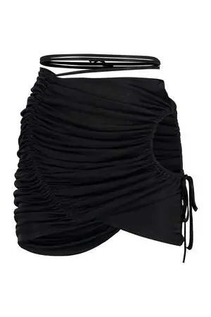 ANDREĀDAMO Draped Skirt - Black