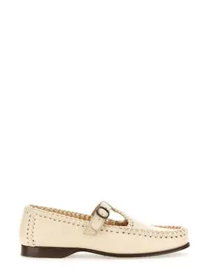 Hereu Moccasin T-bar Loafers For Ss24 - Ivory