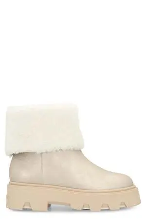 Moncler Aurea Mid Shearling Boots - Silver