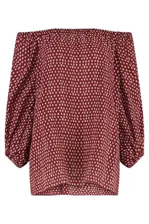 MARINELLA PICCINNO Silk Polka-dot Blouse