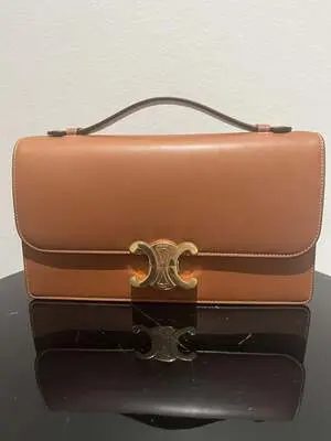 Celine Mini Handbag Folio Triumph Rectangular Shape - Brown