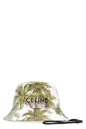 Celine Logo Embroidered Bucket Hat