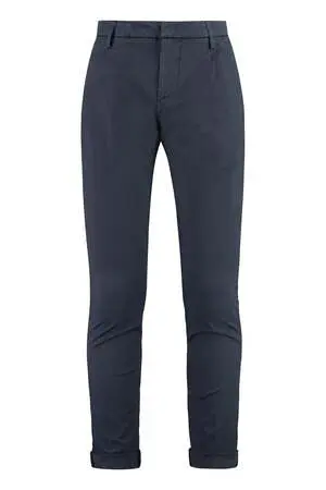DONDUP Cotton Chino Trousers With Roll-up Cuffs - Blue