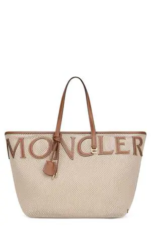 Moncler Elegant Spacious Tote Handbag 61 Cm X 38 Cm X 17.5 Cm - Beige