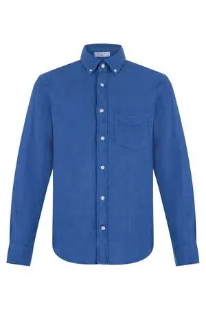 Gant Long Sleeved Linen Shirt For Ss26 - Blue