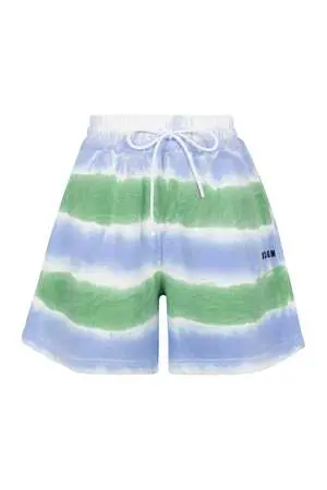 MSGM Cotton Tie-dye Effect Mini Shorts