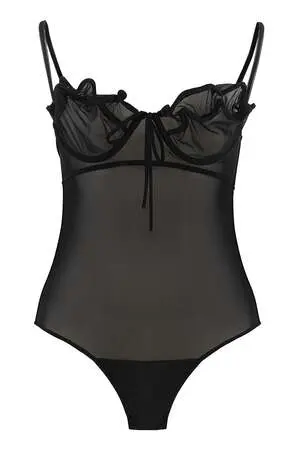 Y/project Elegant Tulle Bodysuit With Underwire Cups