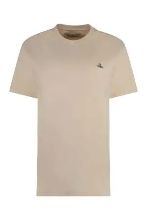 VIVIENNE WESTWOOD Essential Organic Cotton Crew-neck T-shirt For - Beige
