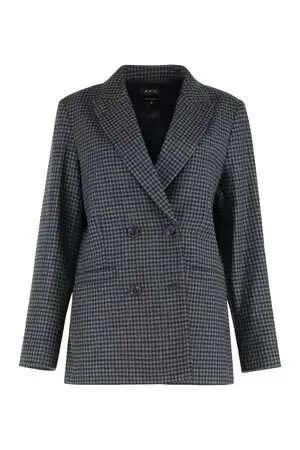 A.p.c. Lucy Double Breasted Blazer - Blue