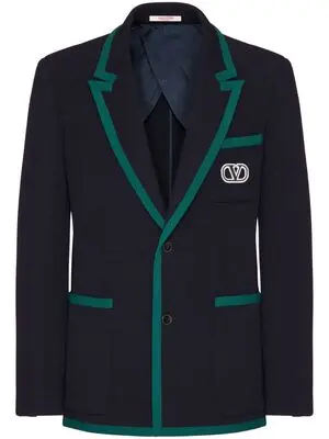 Valentino Garavani Vlogo Signature' Blazer - Blue