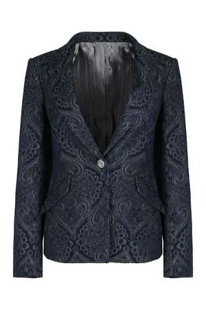 Etro Denim Jacquard Jacket - Blue