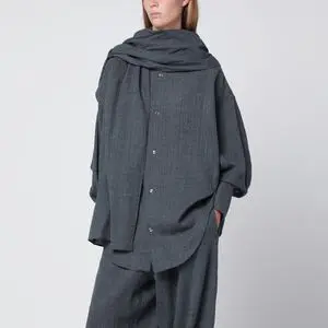 DARKPARK Georgia Shirt With Removable Wool Scarf