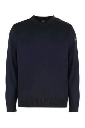 Paul & Shark Bretagne Wool Crew Neck With Iconic Badge