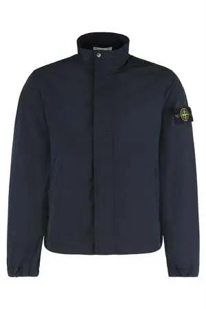 Stone Island Stand Collar Anti-drop Micro Twill Jacket - Blue