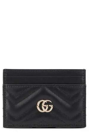Gucci Quilted Leather Compact Wallet 7x10 Cm