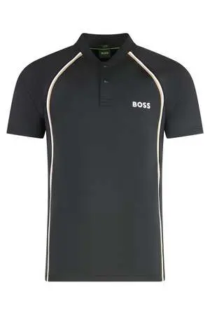 BOSS Technical Fabric Polo Shirt Slim Fit - Black