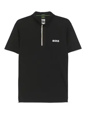 BOSS Technical Fabric Polo Shirt Regular Fit - Black
