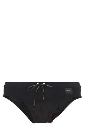 Dolce & Gabbana Logo Detail Swim Briefs - Black
