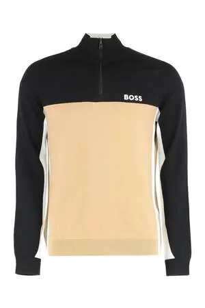 BOSS Comfortable Zip Closure Sweater - Multicolor