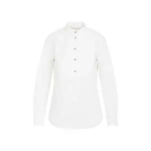 Chloé Sculpted-buttons Cotton Shirt - Ivory
